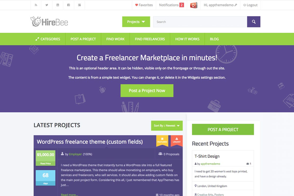 Absolute Best: Freelance Project Bidding WordPress Themes ...