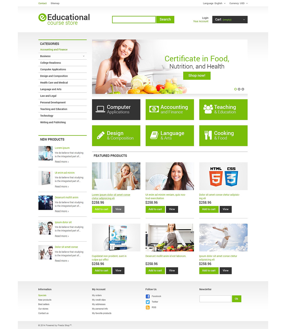 8+ Best Ecommerce Themes for Book Stores, Greeting Card Stores & ELearning Providers (PrestaShop ...