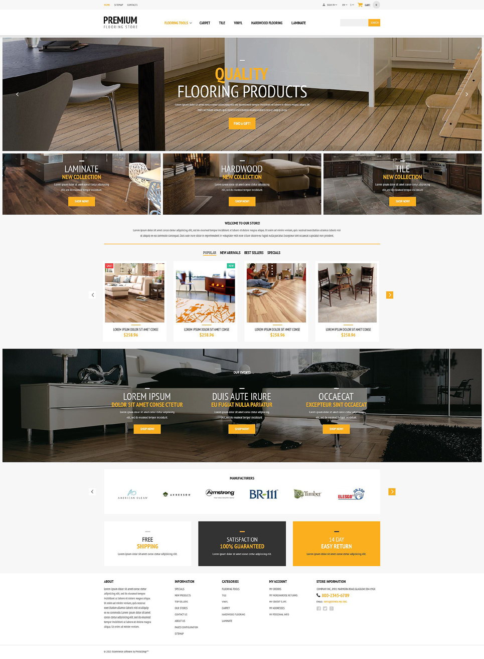 12+ Best Flooring Store Ecommerce Themes (Flooring Store PrestaShop Themes)