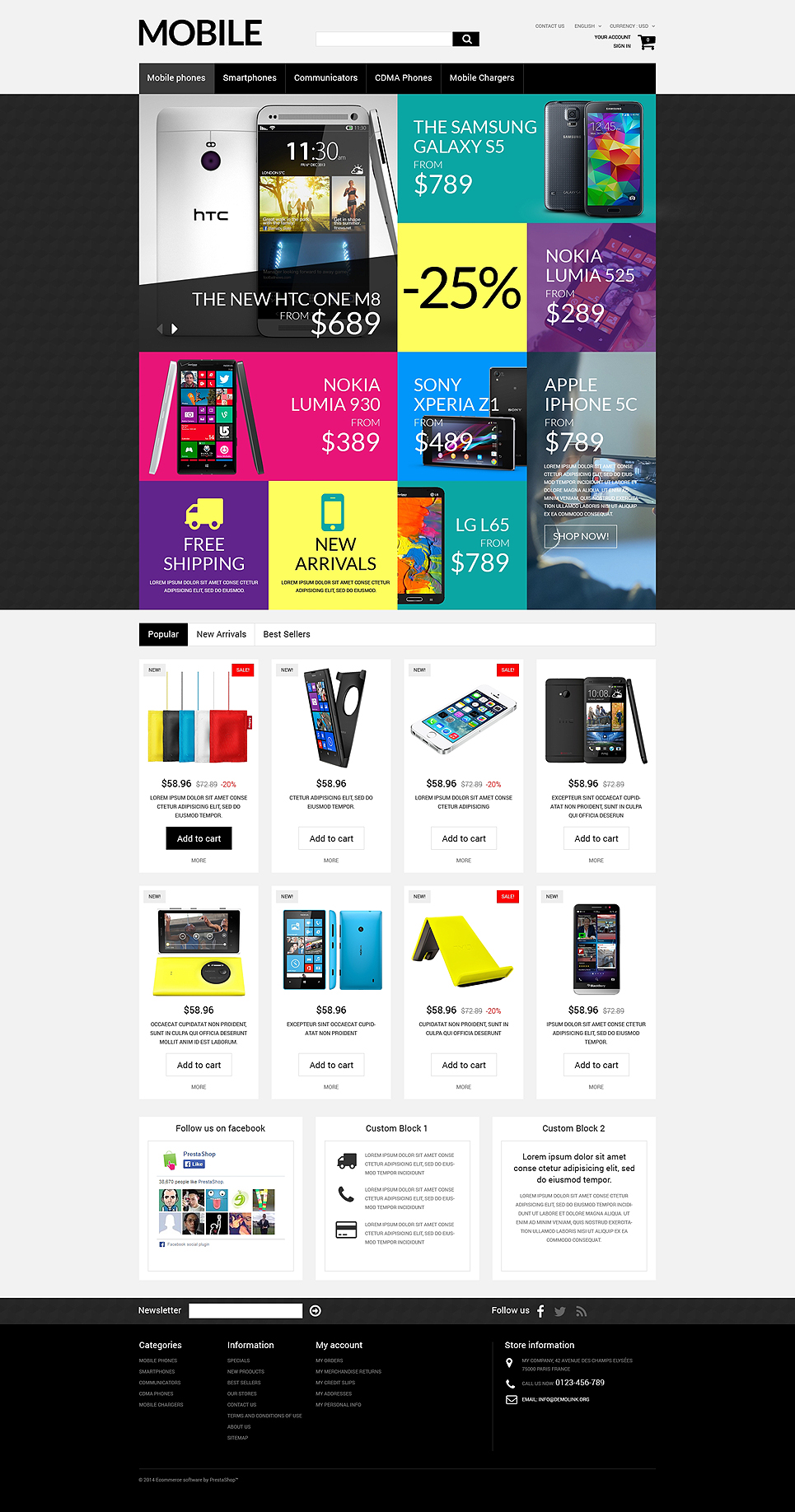 15+ Awesome Mobile Phone Store Ecommerce Website Templates (Mobile ...