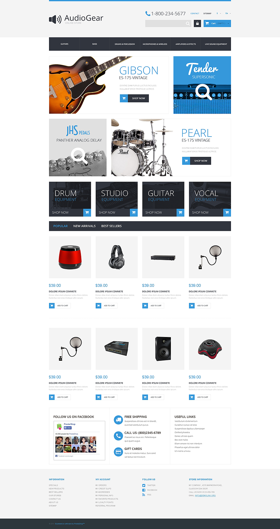9+ Great Audio PrestaShop Ecommerce Themes for Audio Sales (Music or ...