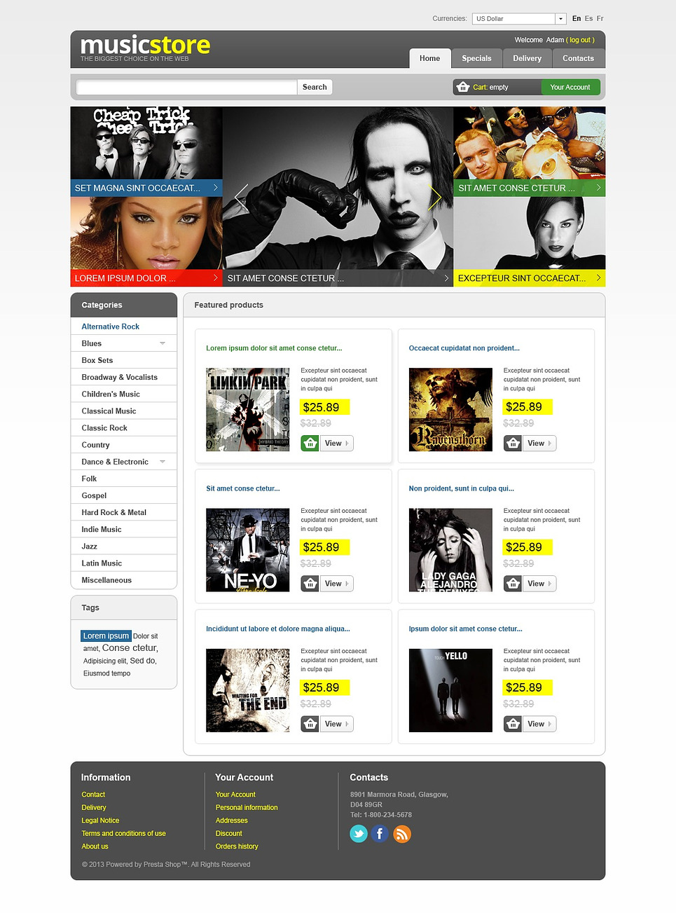 9+ Great Audio PrestaShop Ecommerce Themes for Audio Sales (Music or ...