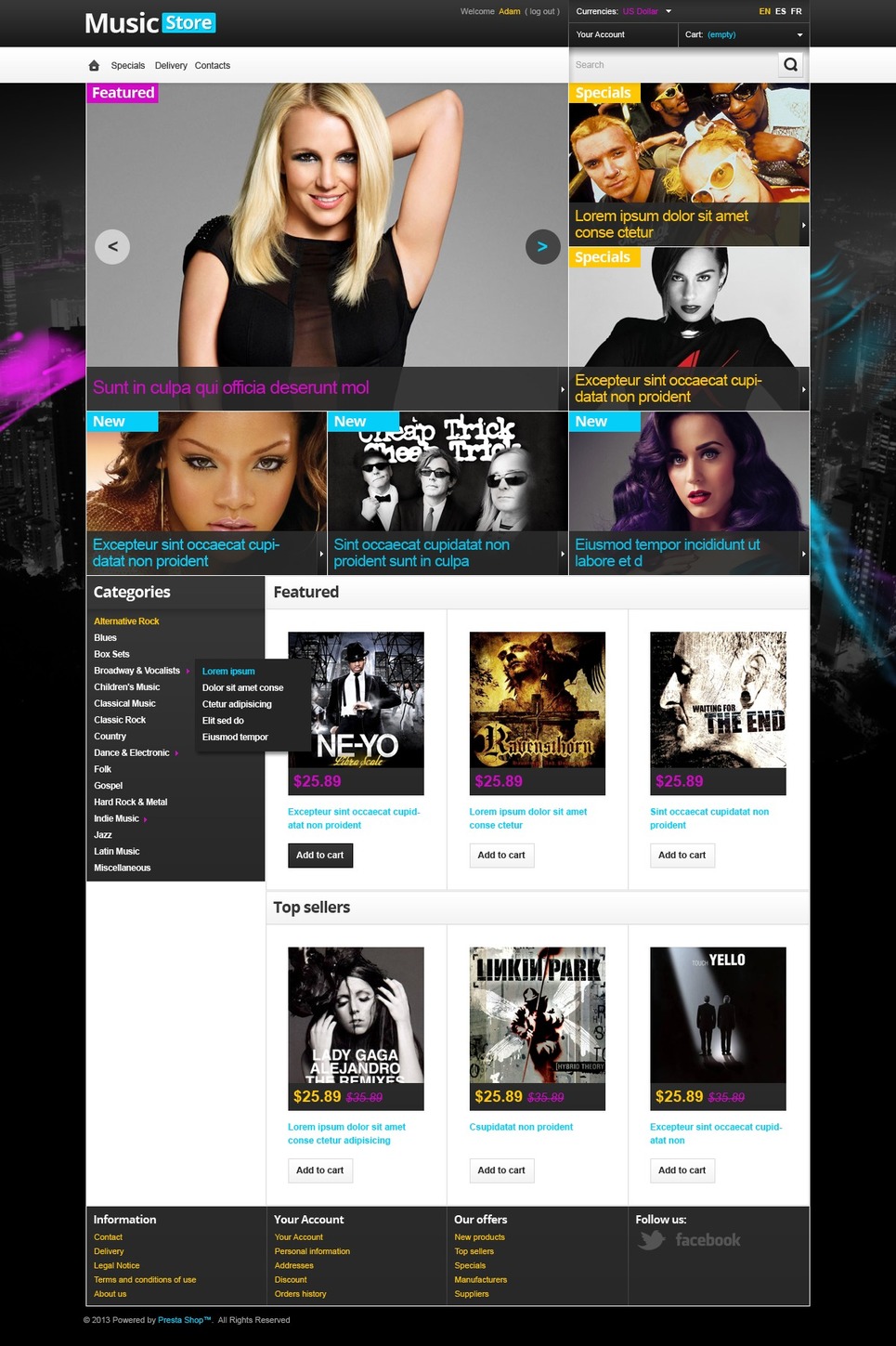 9+ Great Audio PrestaShop Ecommerce Themes for Audio Sales (Music or ...