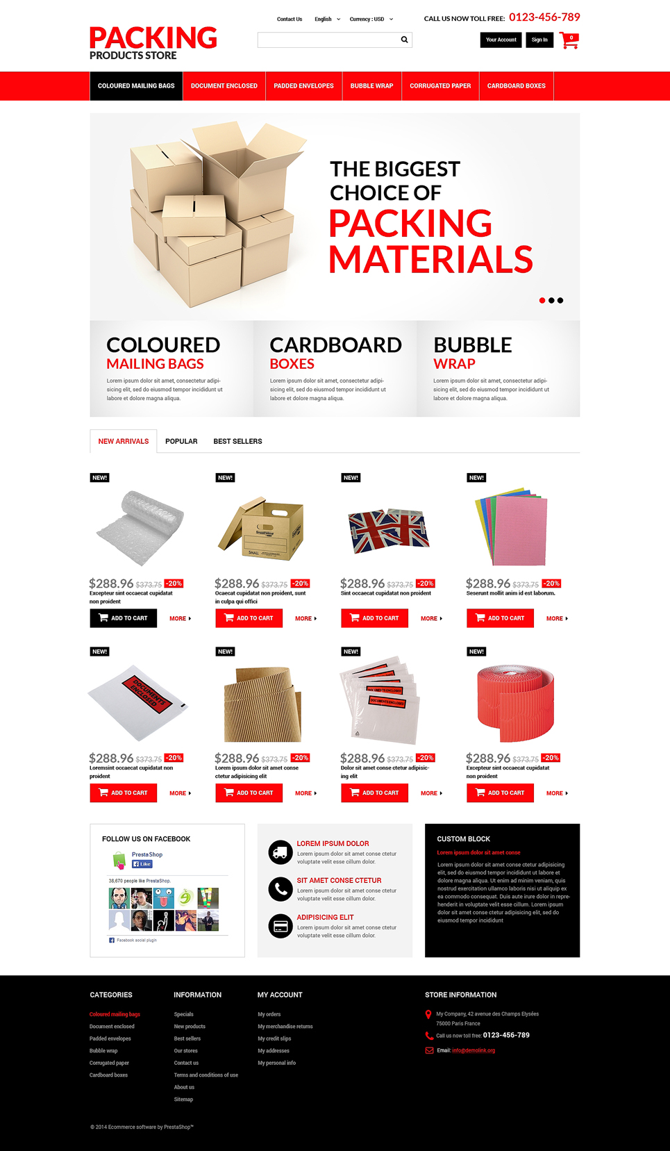 The Best Shipping and Packing Company PrestaShop Themes All Wrapped Up ...