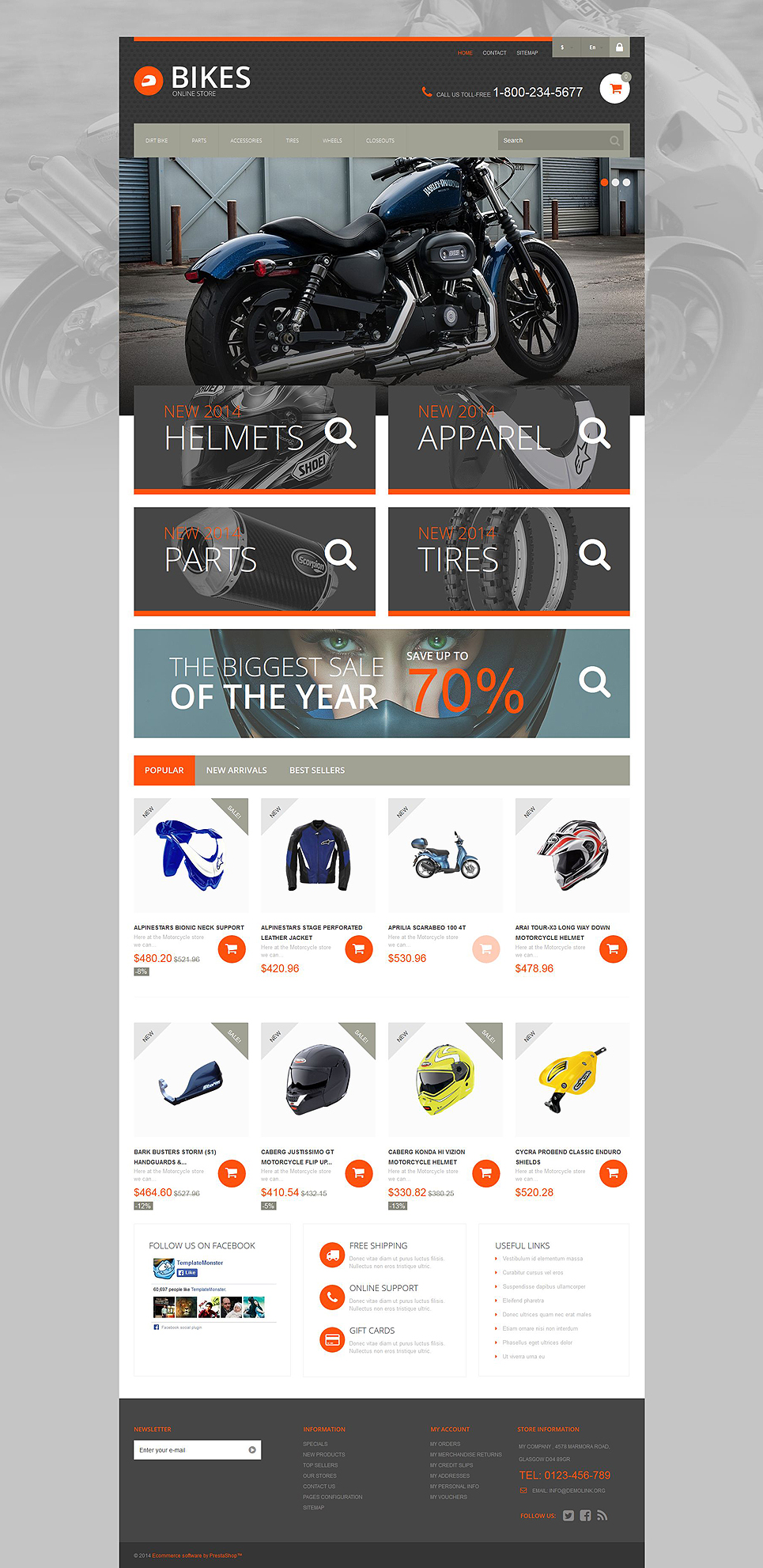 Absolute Best Motorbike & Bicycle Parts Ecommerce Store Templates ...