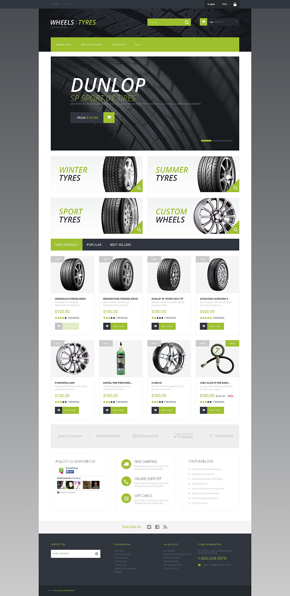 9+ Stunning Car & Automotive Tyre Store Ecommerce PrestaShop Themes ...