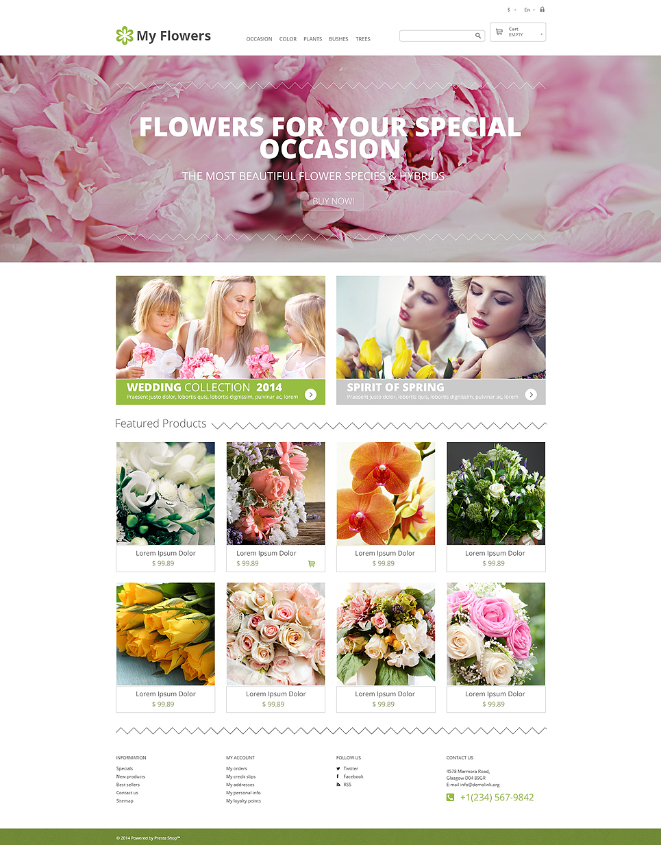 11+ Beautiful Flower & Bouquet Ecommerce Website Templates (Flower ...