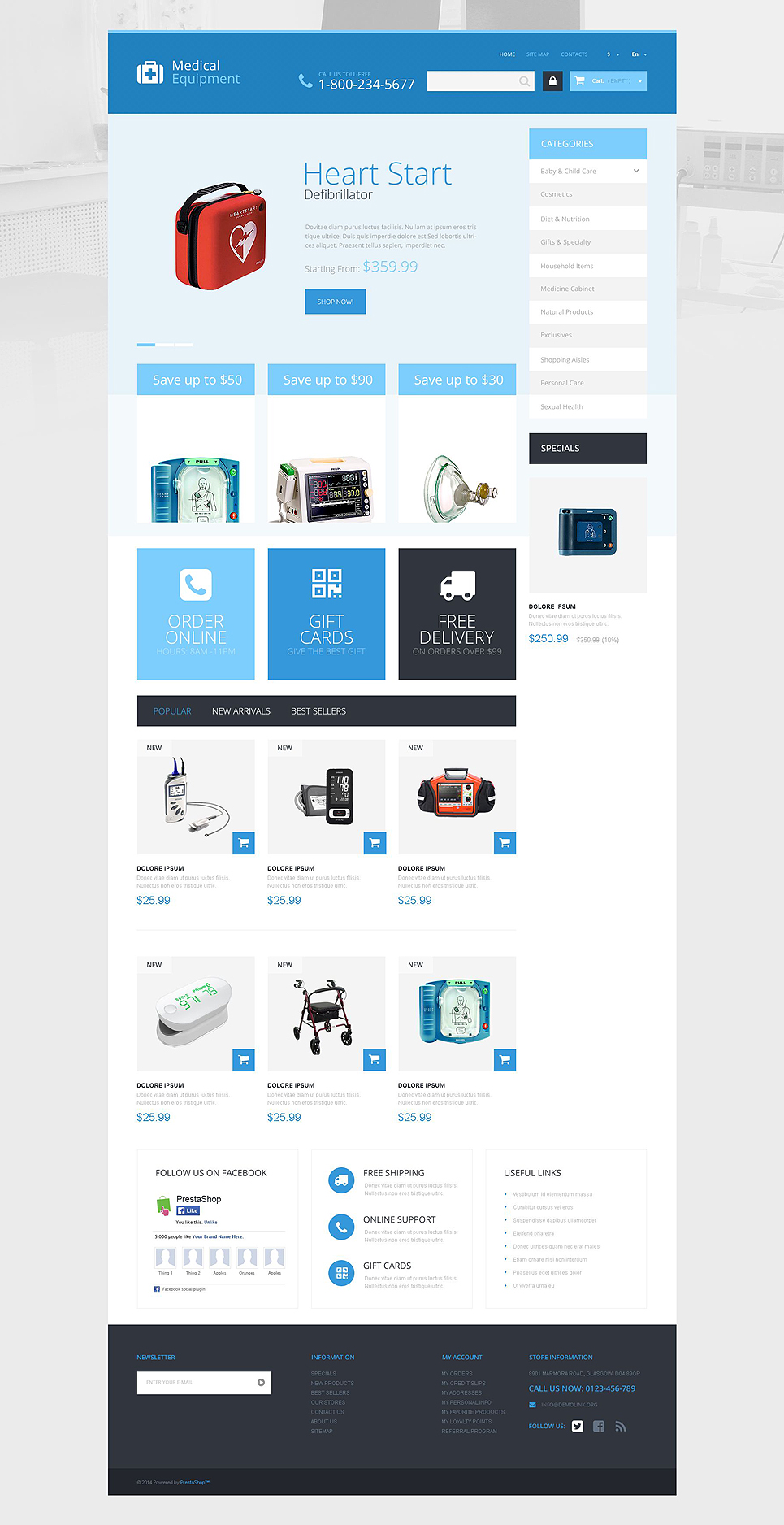 10+ Medical Equipment & First Aid Supplies Ecommerce PrestaShop Themes