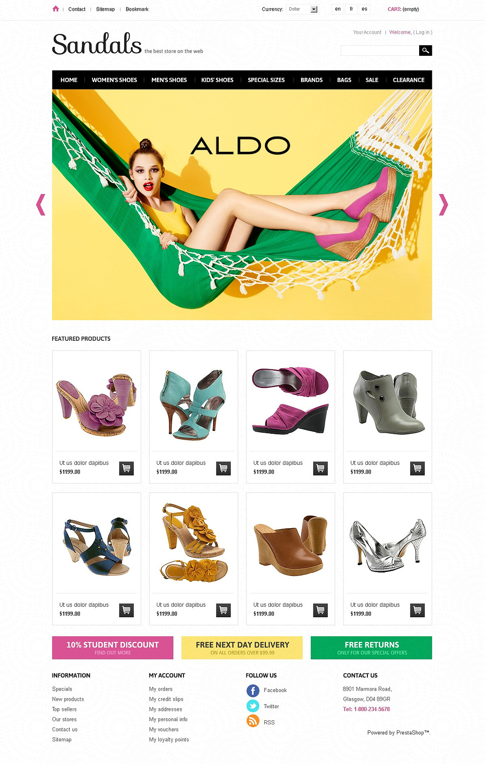 5+ Awesome Sneaker & Shoe Store PrestaShop Themes