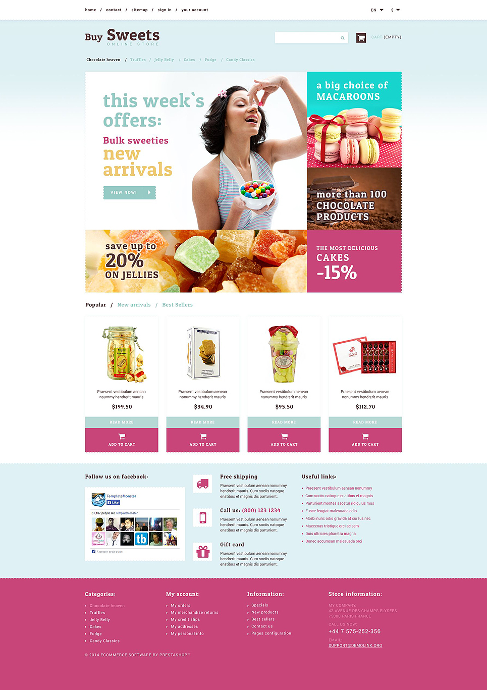 7+ Best Candy, Cupcake & Sweet Store Ecommerce Website Templates (Sweet ...