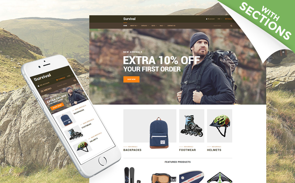 Hunting, Fishing, Survivalist & Camping Shopify Themes