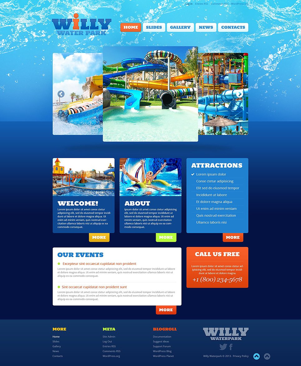 Amusement & Water Park WordPress Themes