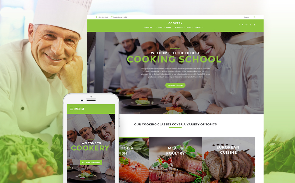 3+ Best Cooking School Culinary WordPress Themes