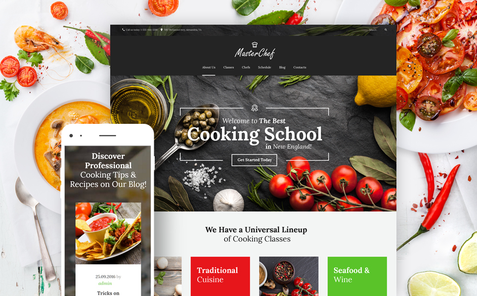 3+ Best Cooking School Culinary WordPress Themes