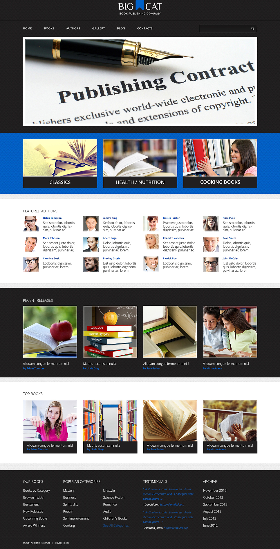 9+ Best Books, Authors & Publishing Company WordPress Themes