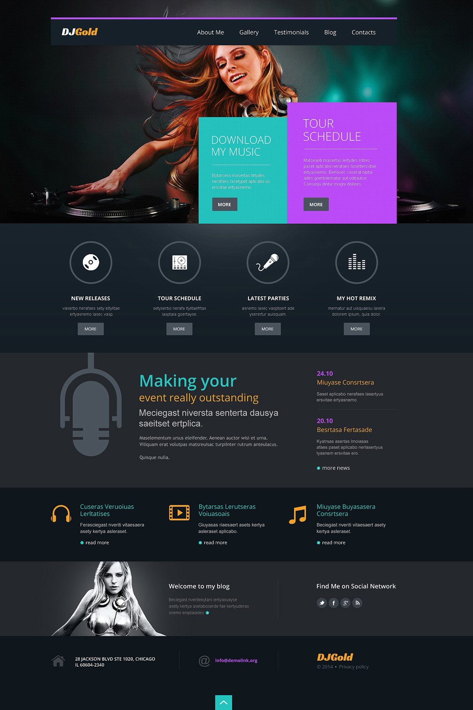 Gain more fans with these Musician, Band, DJ and Rockstar WordPress Themes