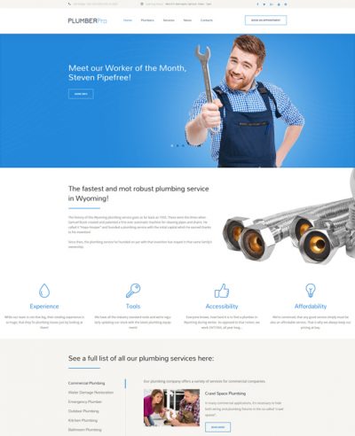 5 of the Best WordPress Themes for Plumbers & Plumbing Companies