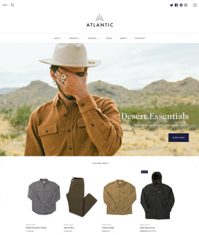 Menswear Shopify Themes For Online Men's Fashion And Clothing Stores