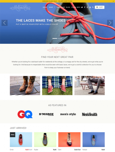 Footwear Shopify Themes For Online Shoe Stores